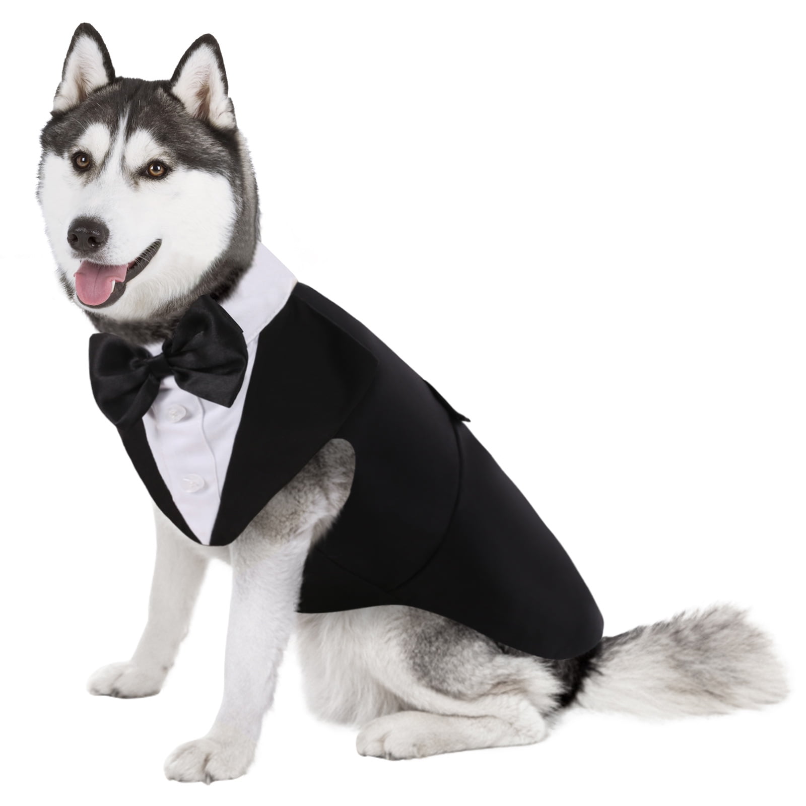 Queenmore Dog Tuxedo Dog Suit and Bandana Set, Dog Wedding Party Suit ...