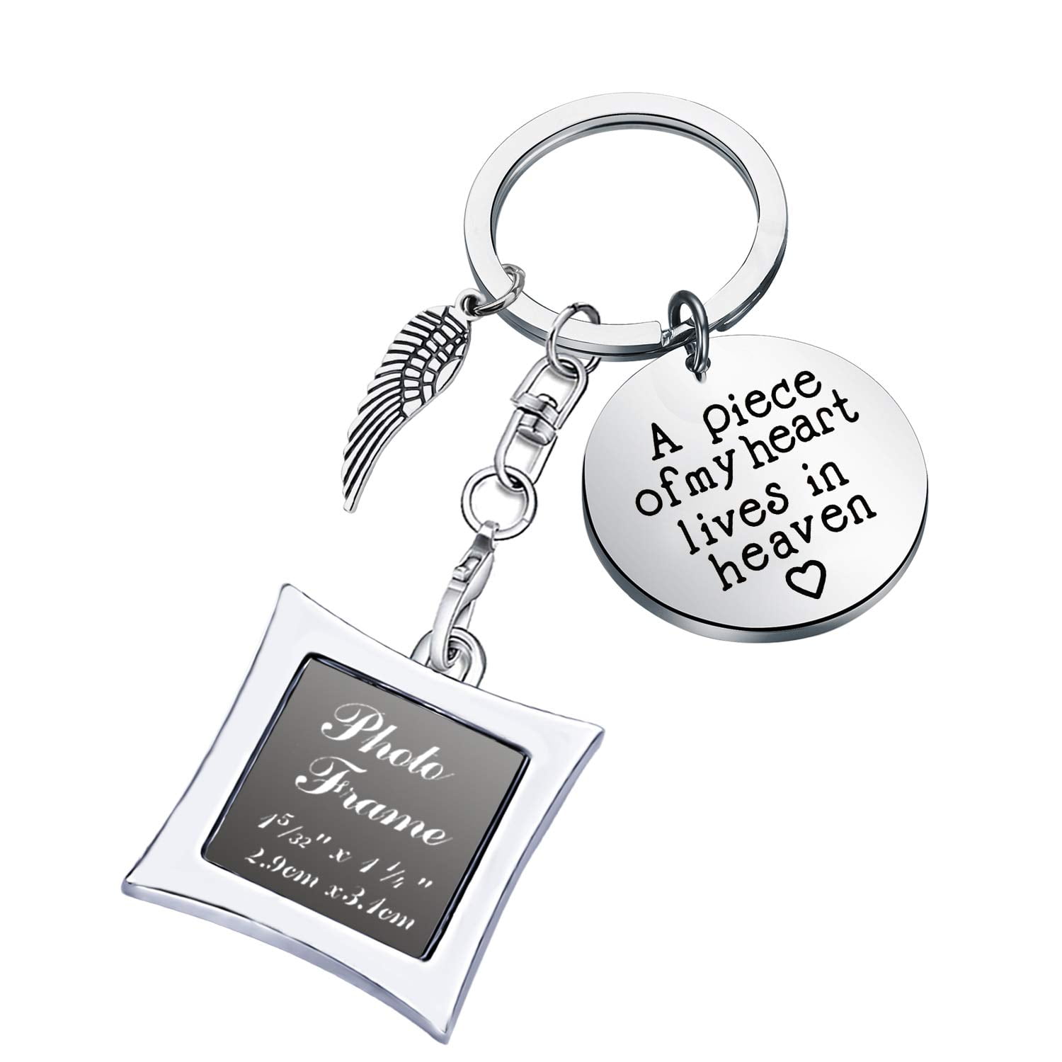 Zuo Bao Sympathy Gift Memorial Keychain with Photo Frame A Piece of My ...