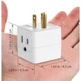 3-Outlet Extender, 90 Degree Plug Outlet Adapter, Right Angle Power ...