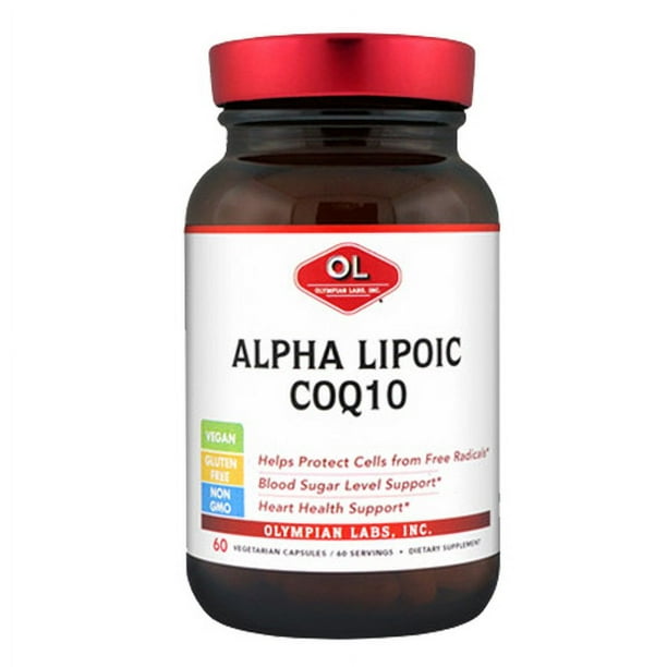 Suplemento Alpha Lipoic CoQ10 de Olympian Labs, 60 cápsulas x 2 ...