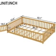 Low Profile Queen Floor Bed with Safety Rails and Play Door for Easy ...