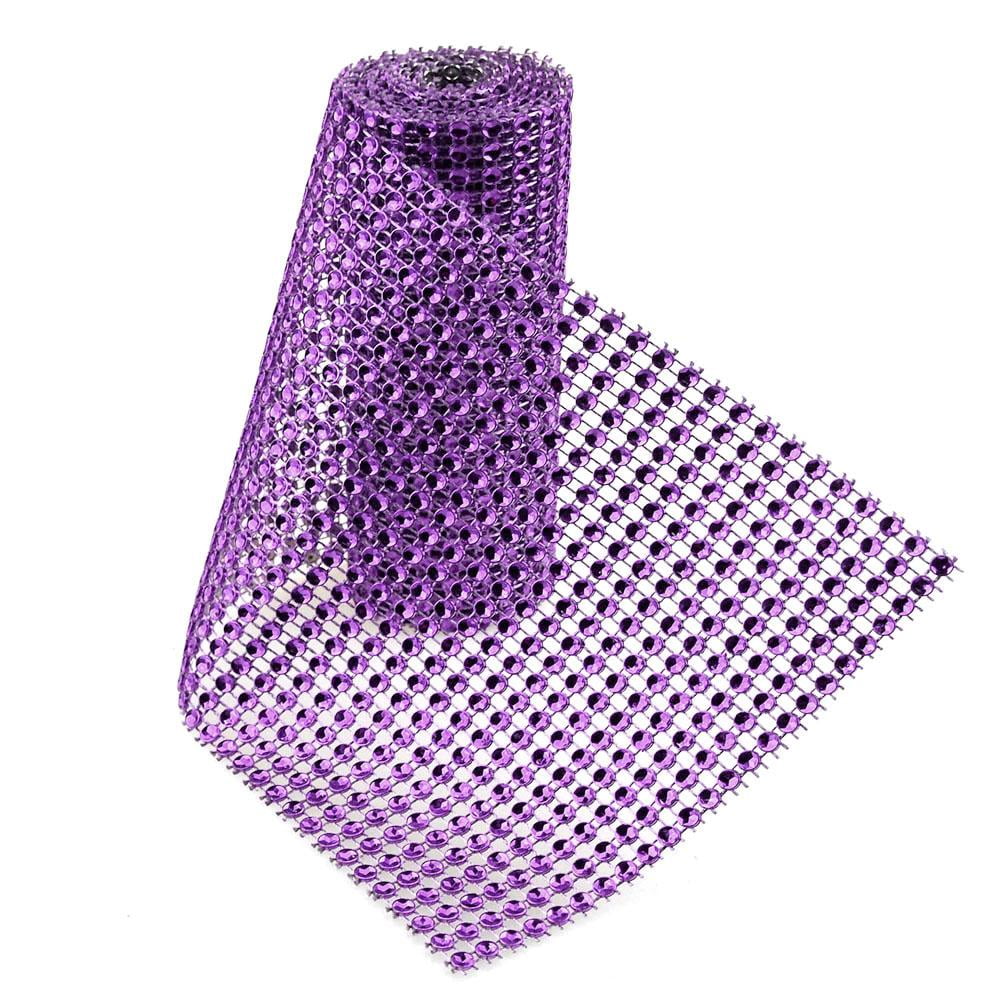 Diamond Crafts Bling Rhinestone Mesh Wrap Roll, 4-3/4-Inch, 1-Yard ...
