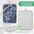 Blue Leopard Print with Gold Stars Pot Holder Heat Resistant Mat Oven ...