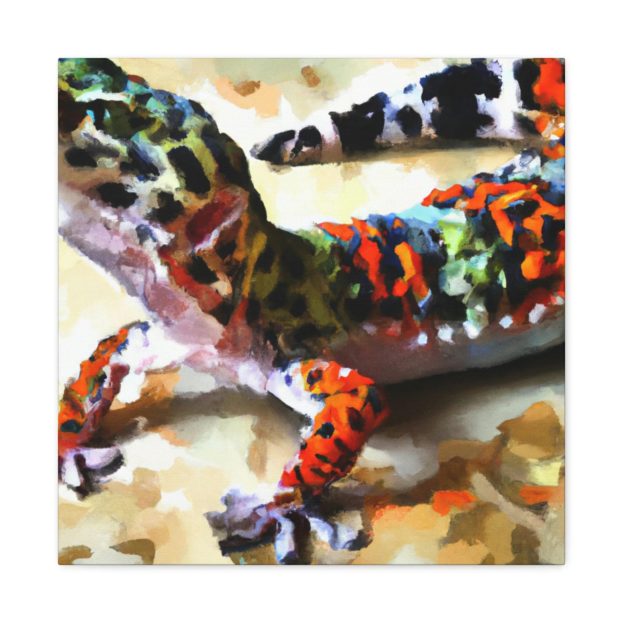 Leopard Gecko Reflection - Canvas - Walmart.com