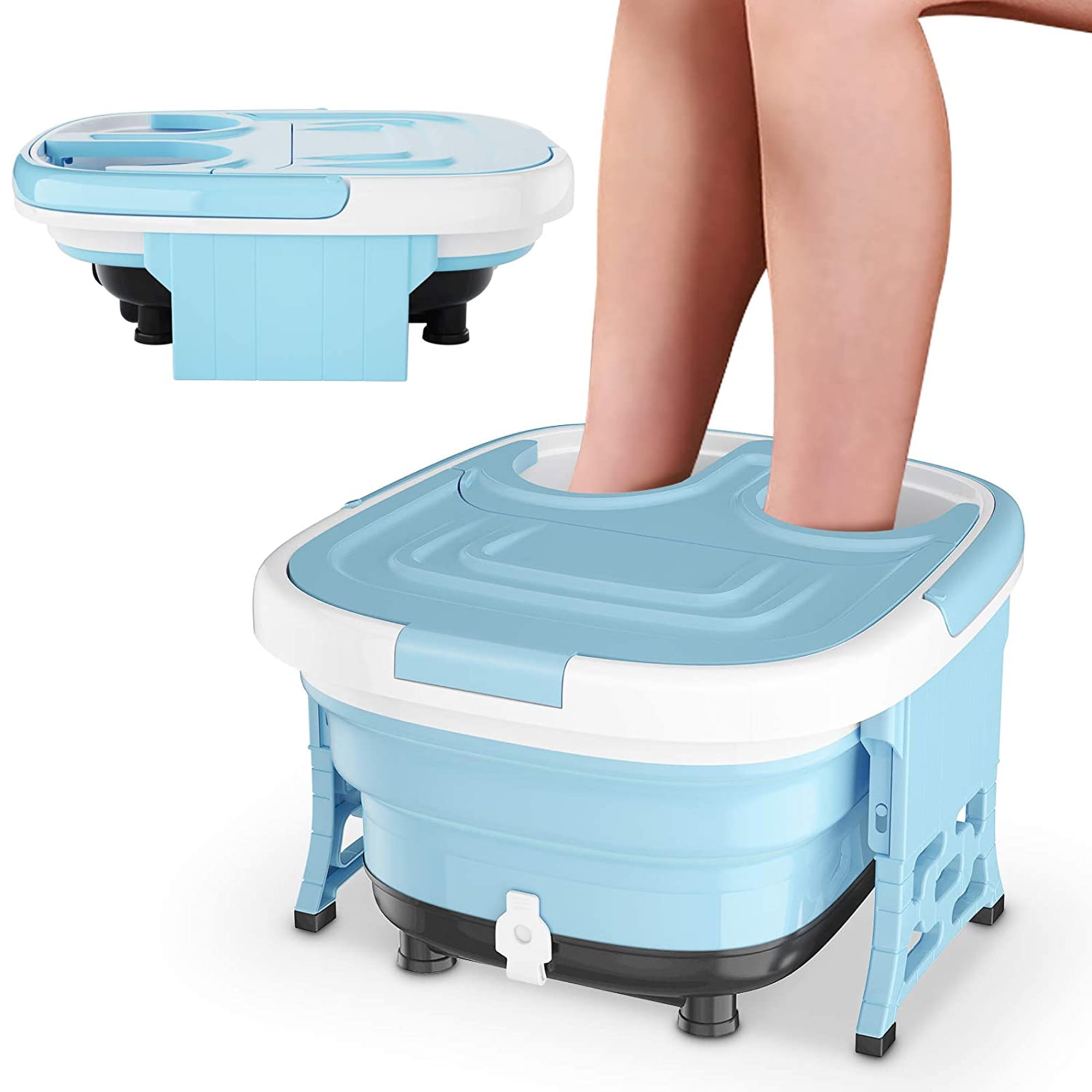 Gymax Folding Foot Bath Portable Spa Massager with Remote Control Timer ...