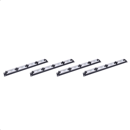 4X UTP 24 Port Rj45 Patch Panel Rack Cable Wall Mounted Bracket ...