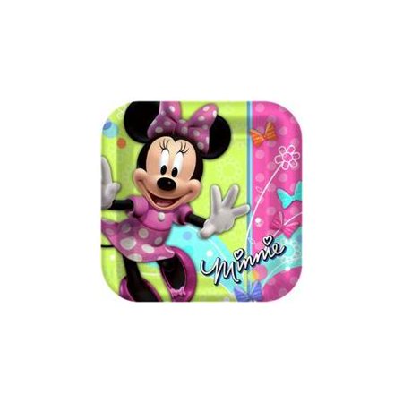 Hallmark 221967 Disney Minnie Mouse Bow-tique Square Dinner Plates ...