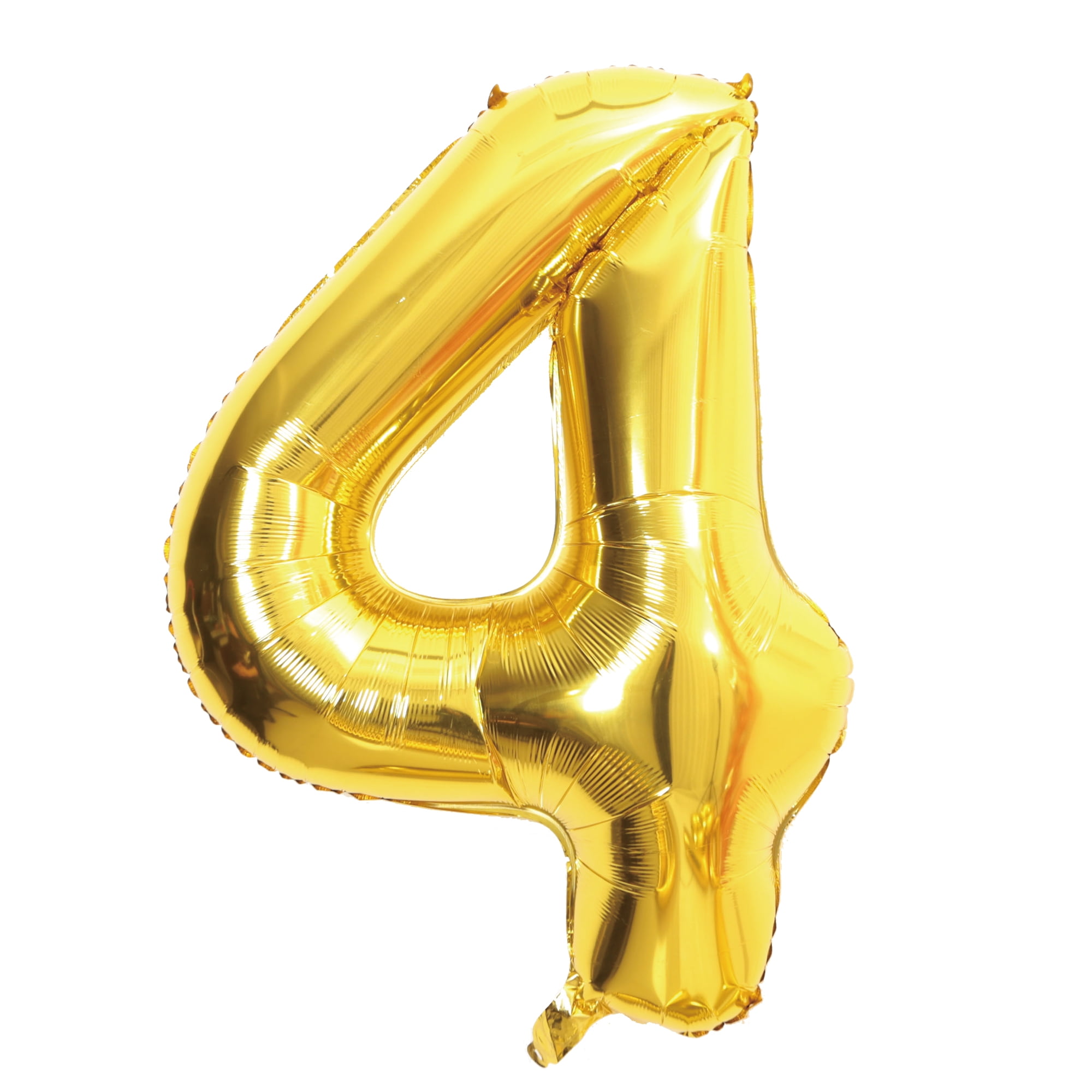 Buy Way to Celebrate! 42inch Number 4 Foil Balloon, Gold Online at ...