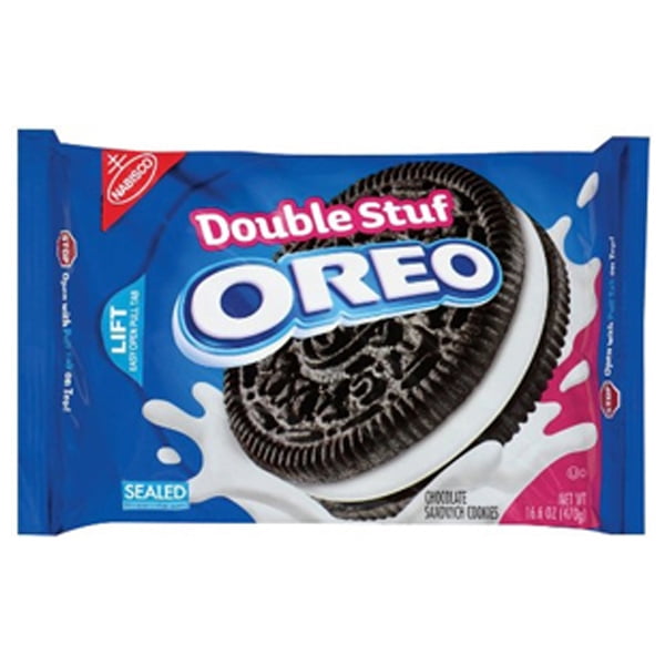 Oreo Double Stuff Chocolate Sandwich Cookies 15 4 Oz Tray Pack Of 4