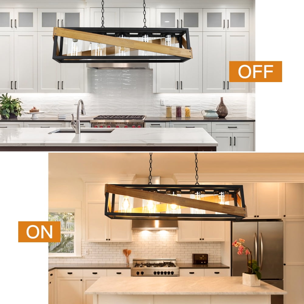 Buy Depuley 5-Light Industrial Pendant Lighting, Kitchen Island ...