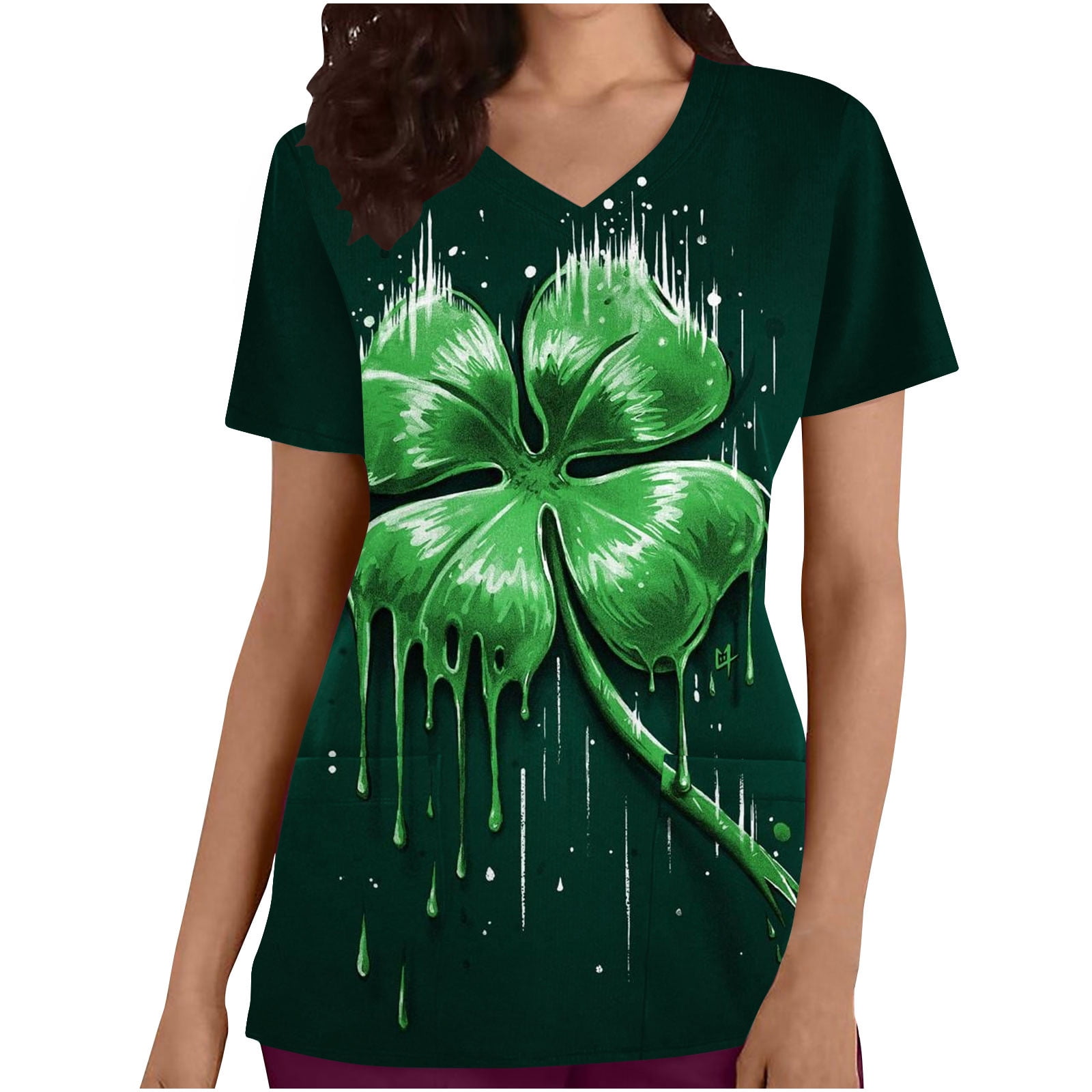 Click here for Topllc St. Patricks Day Shirts For Women Scrub Top... prices