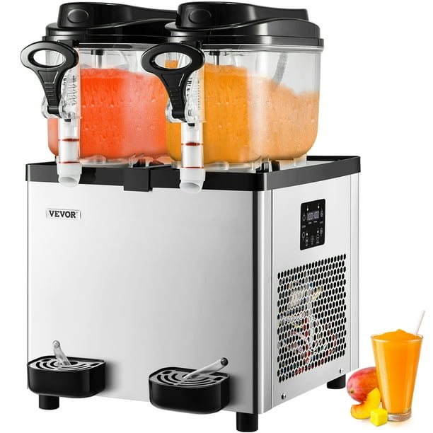 BENTISM Commercial Slushy Machine, 6 L x 2 Tanks 50 Cups, 400W 110V ...
