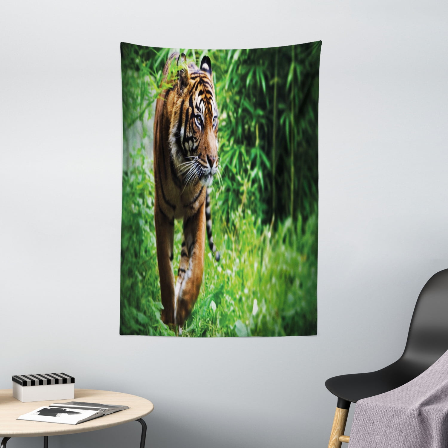 Tiger Tapestry, Siberian Large Feline at Zoo Wildlife at Captivity ...