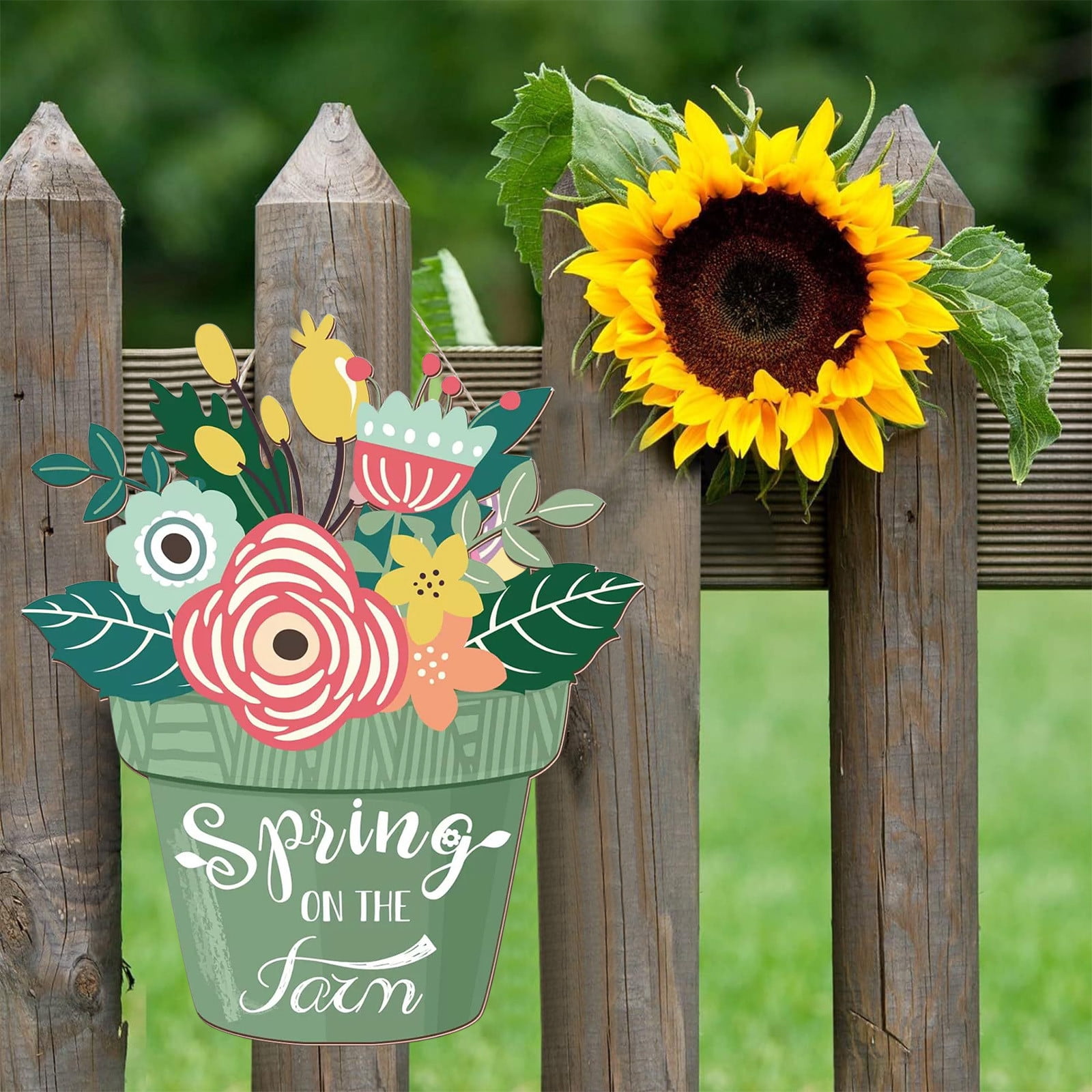 Spring Flowers Decorating Home Wooden Ambiance Decorative Supplies ...