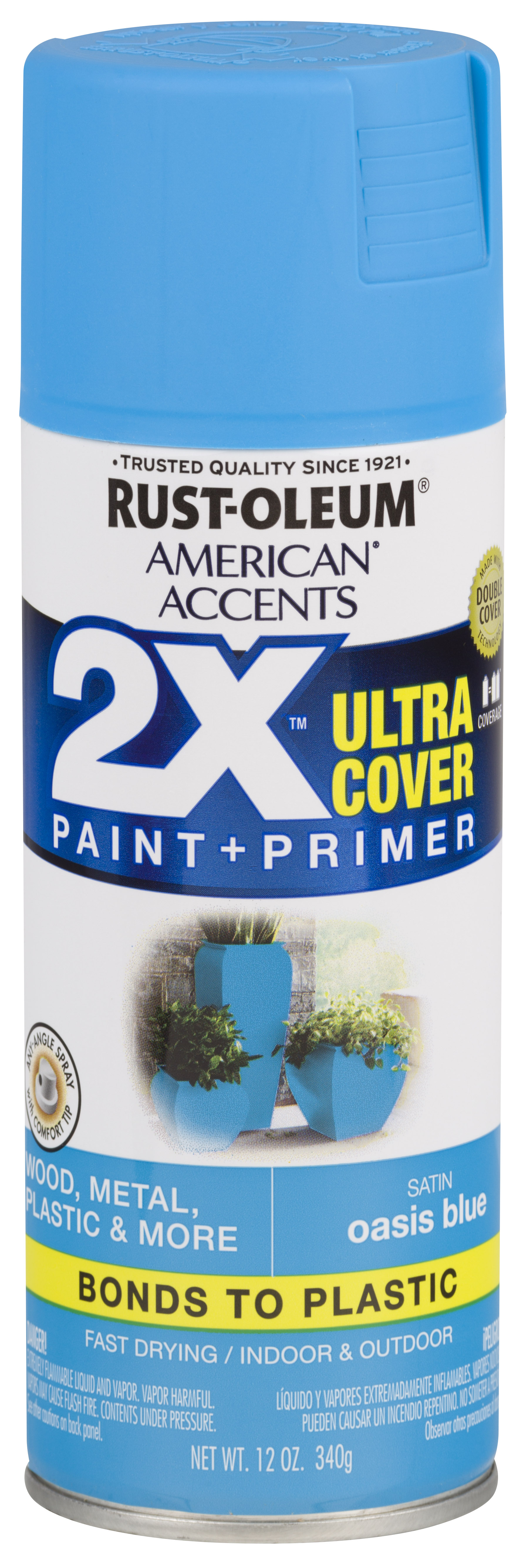Oasis Blue, Rust-Oleum American Accents 2X Ultra Cover, Satin Spray ...