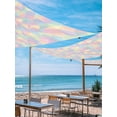 Abstract Geometric Sun Shade Sail 14'X18' Color Modern Artificial Shape ...