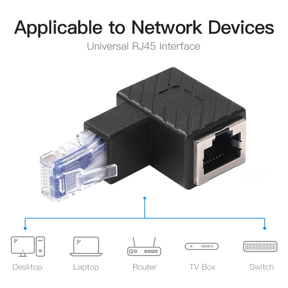 Extensor Rj45 Adaptador convertidor macho a hembra RJ45 Conector de red ...