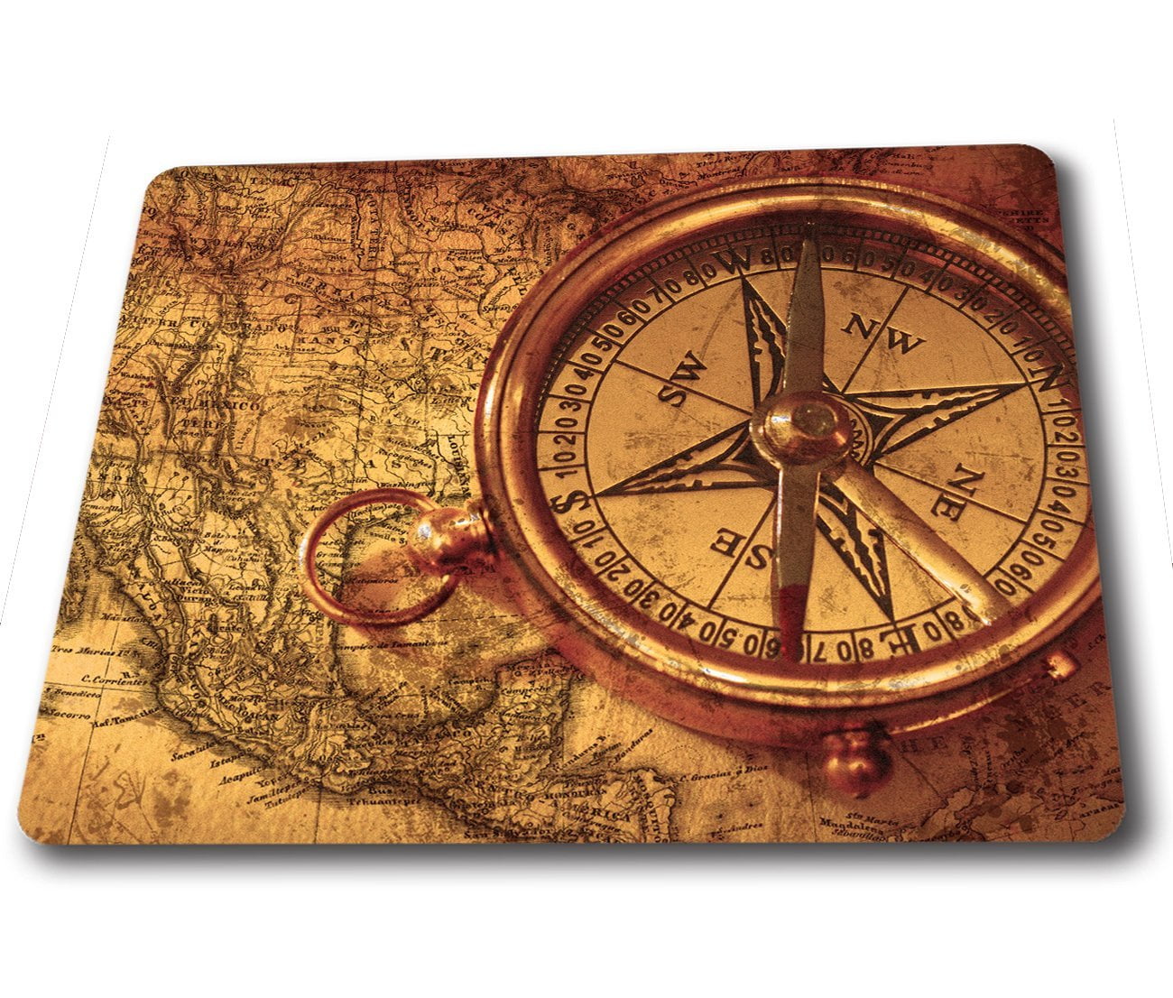 POPCreation New World and compass Mouse pads Gaming Mouse Pad 9.84x7.87 ...