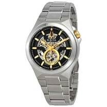 Bulova Maquina Black-Skeleton Dial Automatic Men's Watch 98A224 ...