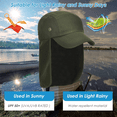 Fishing Hat Sun Cap with Neck Cover Flap, Sun Protection Baseball Cap ...