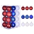 erdimoy 4th of July Patriotic Ball Ornaments Set, 24PCS Red White Blue ...