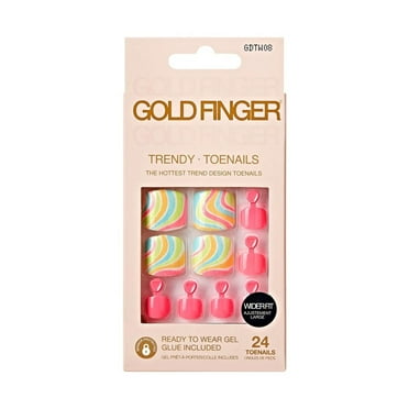 Kiss imPress Press On Pedicure Toenails 24 Count - Walmart.com