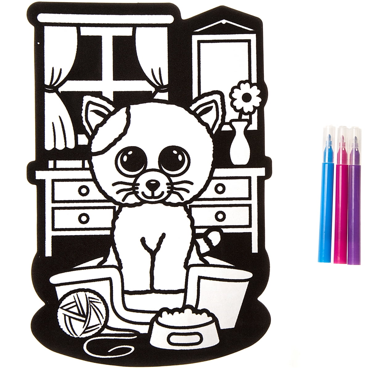 Beanie Boos Black Velvet Coloring Poster 1/Pkg-Cat - Walmart.com