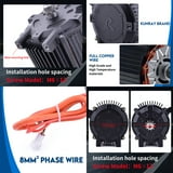 Kunray KR5V V2 Electric Brushless DC Motor 72V 5000W Peak 10KW Electric ...