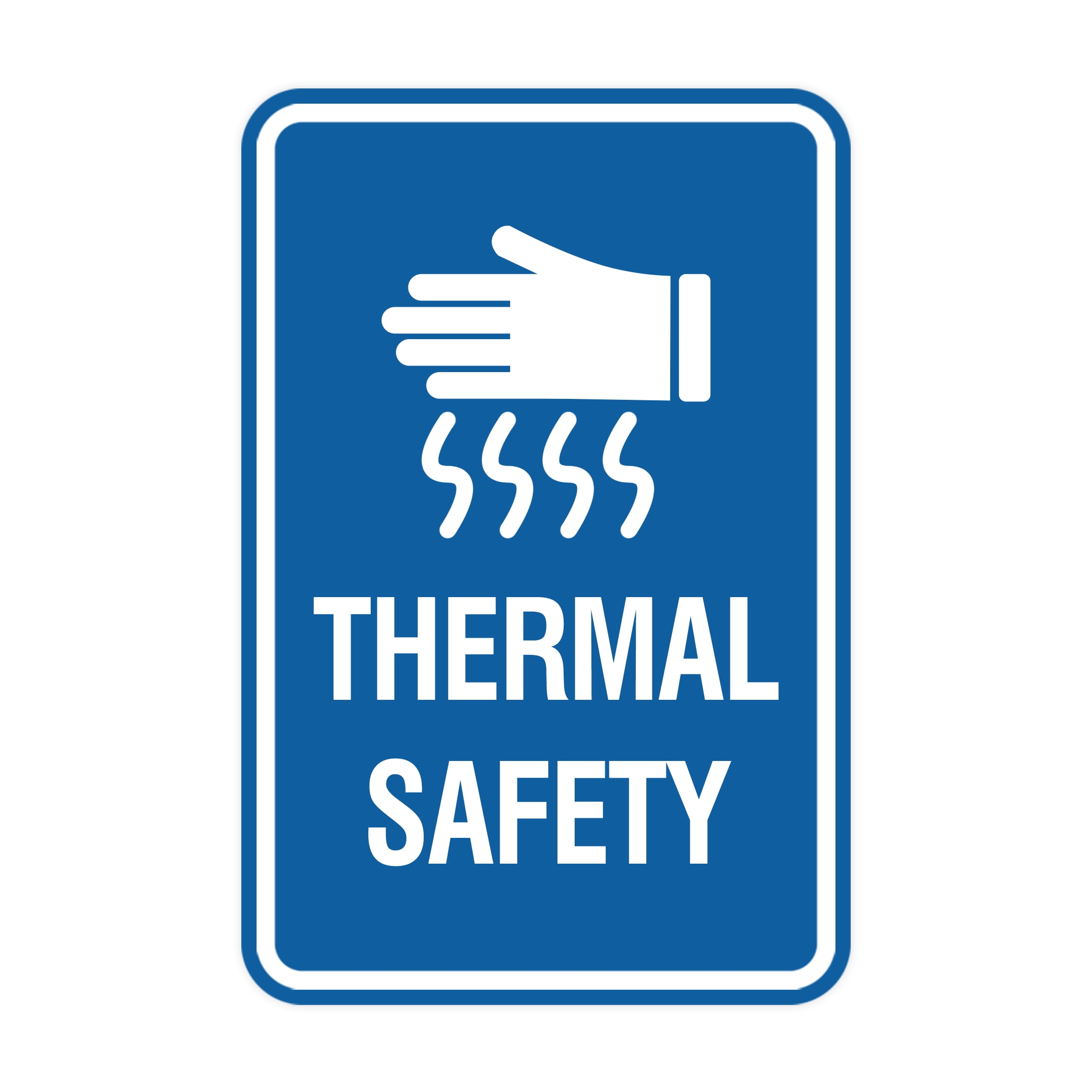 Signs ByLITA Portrait Round Thermal Safety Sign (Blue) - Small ...