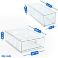 Tidy Tools Clear Fridge & Freezer Organizer Bins, Stackable Pantry ...