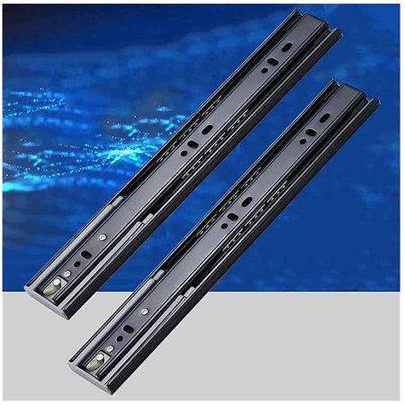 Black Drawer Slide Rail,Damping Silent Ball Bearing Slide Rail,3 Fold ...
