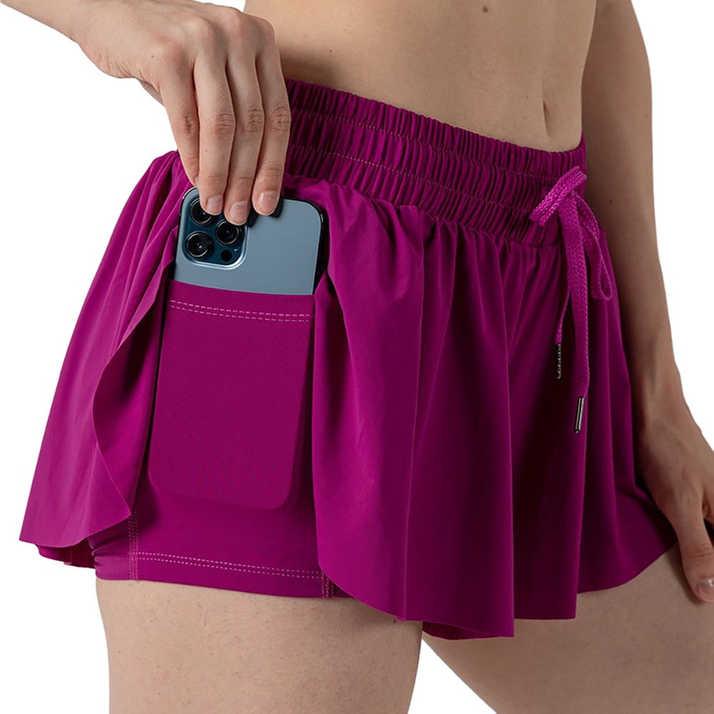 Silvercell 5 12t Girls 2 In 1 Flowy Shorts Butterfly Skirts Teens