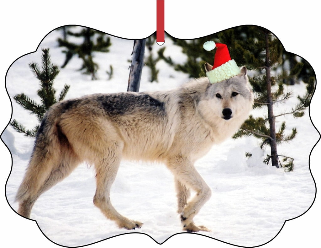 Christmas Wolf in the Snow Aluminum SemiGloss Quality Aluminum Benelux ...