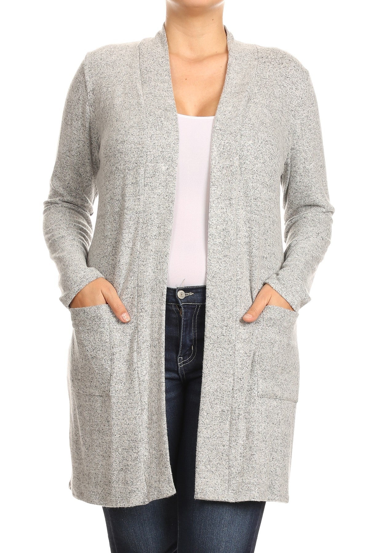 Pastel by Vivienne Women's Hacci Open Front Cardigan in Plus Size ...