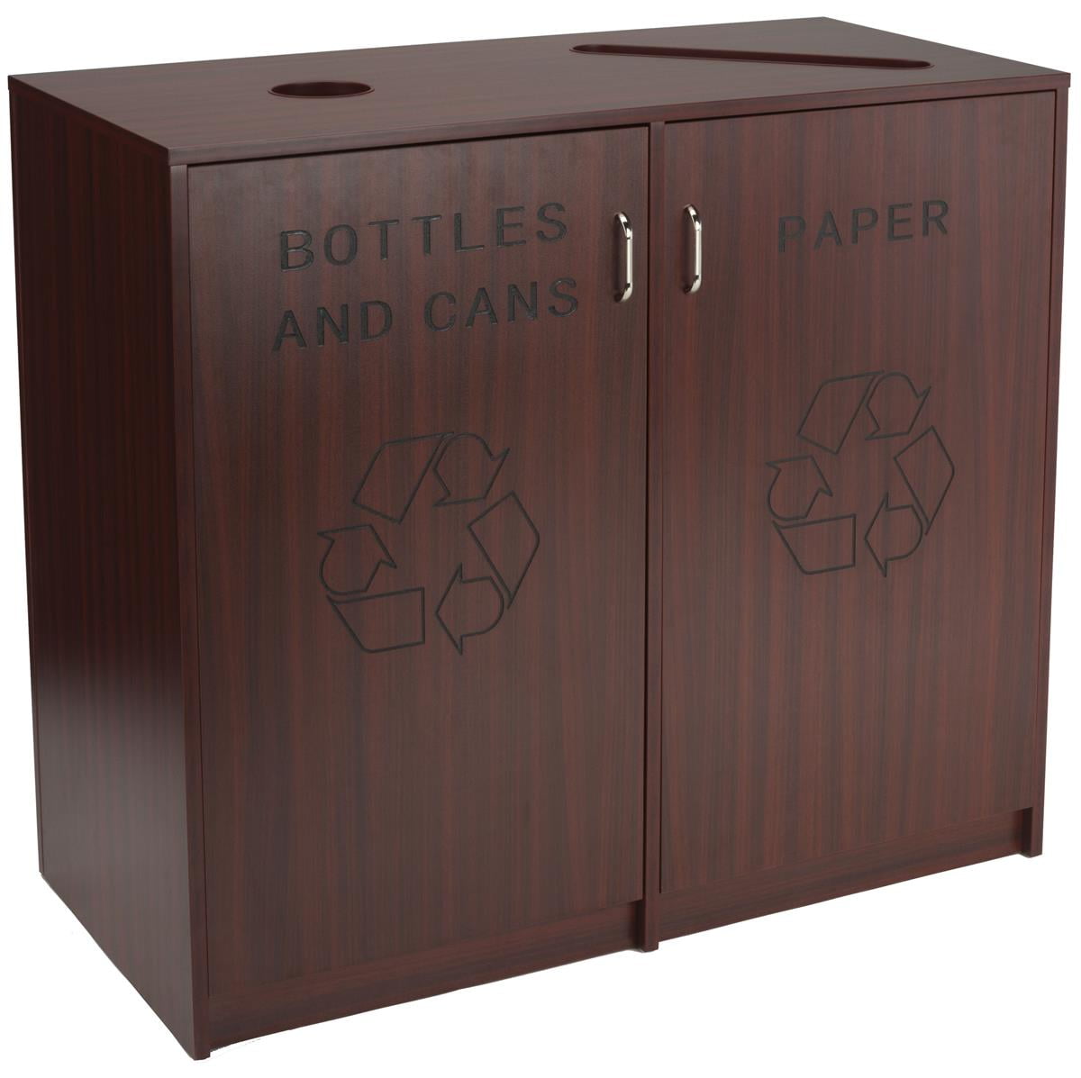 Displays2go Commercial Recycling Containers, Laminated Particle Board ...
