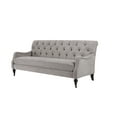 Jennifer Taylor Home Xander Tufted Sofa Metal Casters, Silver Grey ...