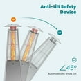edx 42000 BTU Outdoor Propane Patio Heater Tower with Wheels, Stainless ...