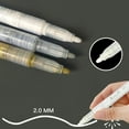 Giaone 9 Plastic Art Pen Waterproof Stackable Gold Silver White For Low ...