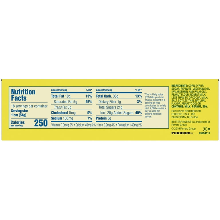 Butterfinger Nutrition Facts