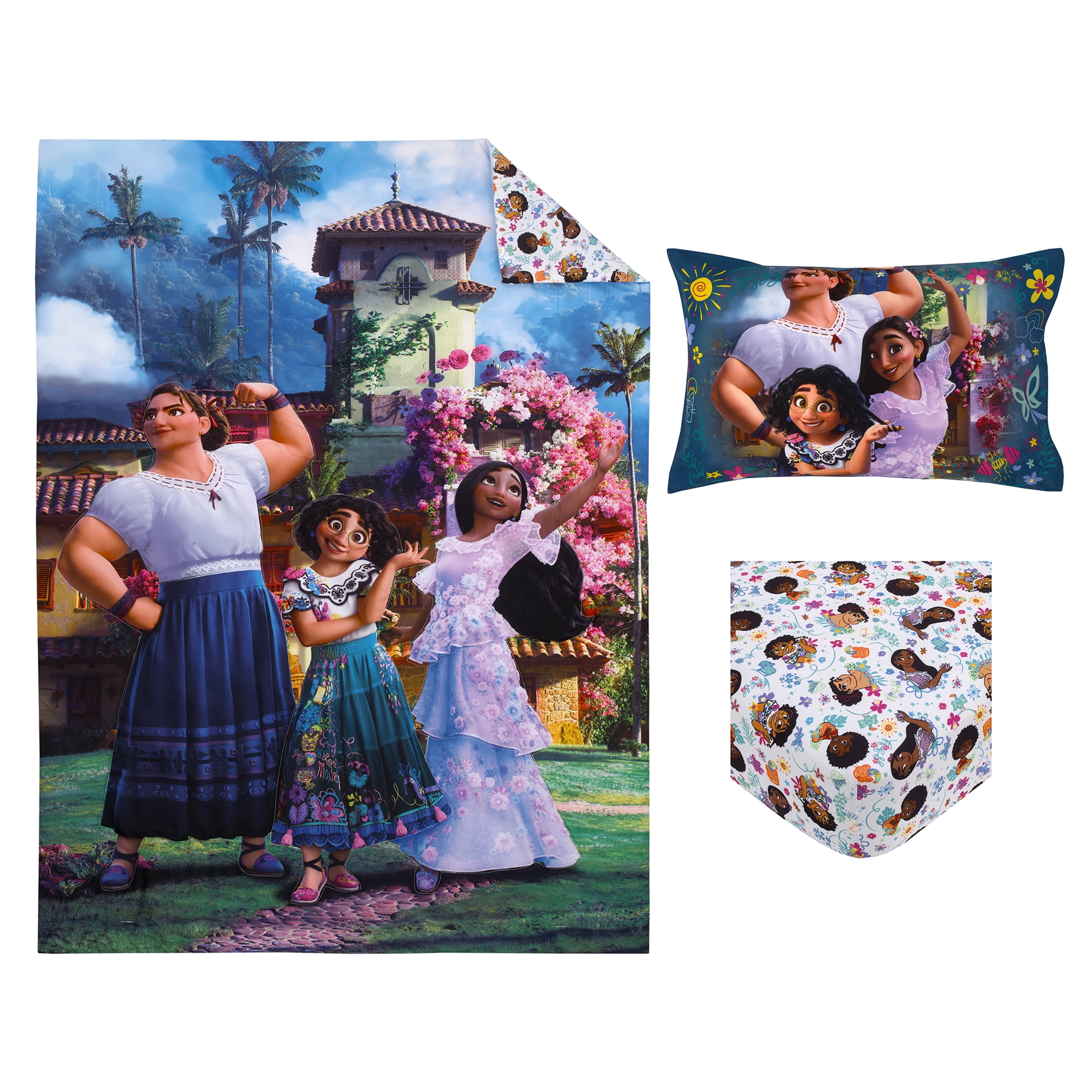 Disney Encanto 3-Piece Toddler Bedding Set, Power Trio, Toddler Bed ...
