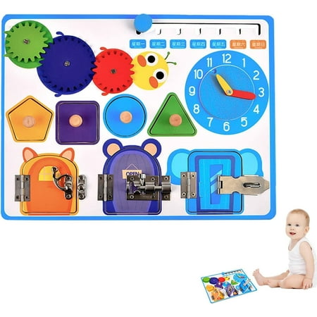 Activity Board Montessori Toy - Montessori Toddler Travel Toys - Wooden ...