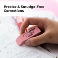 BAZIC Pink Bevel Eraser Blocks for Sketching Drafting Homework Office ...