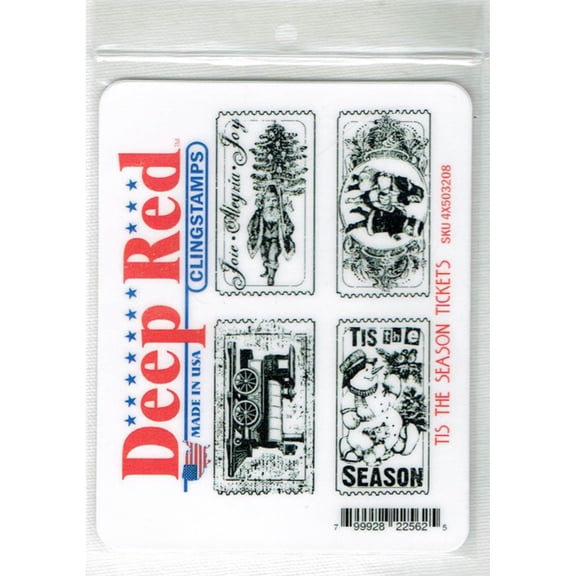 Deep Red Stamps Train Station Rubber Cling Stamp 2.4 x 3.5 inches ...