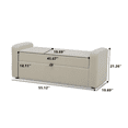 Better Homes & Gardens Springwood Storage Bench, Cream - Walmart.com