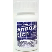Armour Deluxe DIY Glass Etching Kit with Engraving Art, 3-ounce Cream ...
