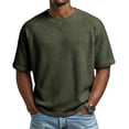 DIOAZUD Waffle Shirts for Men Raglan Short Sleeve T-Shirts Plain ...