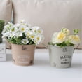 CaraMart Round Metal Flower Container with Vertical Space Saving Design ...