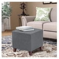 Simple British Style Cube Footstool, 16x16x16, Gray Ottoman foot rest ...