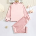 Girls Satin Pajamas Set 2Pj Silk Nightwear Button Down Sleepwear for ...