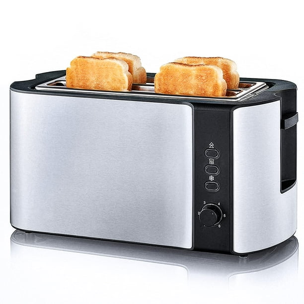 Toaster 4 Slice, Long Slot Toaster Stainless Steel Toaster, 2 Slice ...